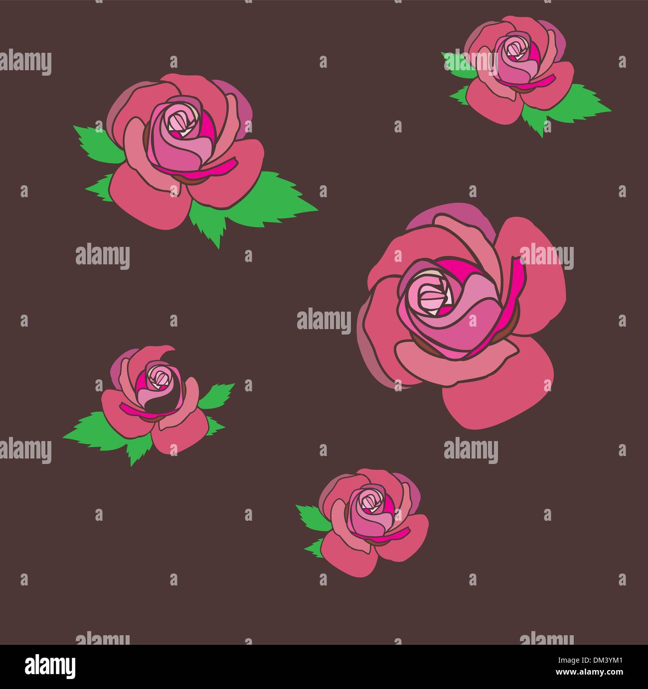Background with color flowers. Vector Illustration Stock Vector Image ...