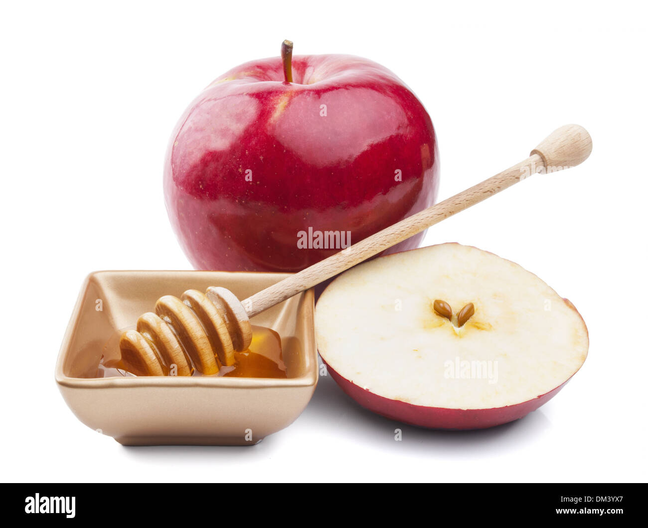 Apple and honey for Rosh Hashana jewish new year Stock Photo - Alamy