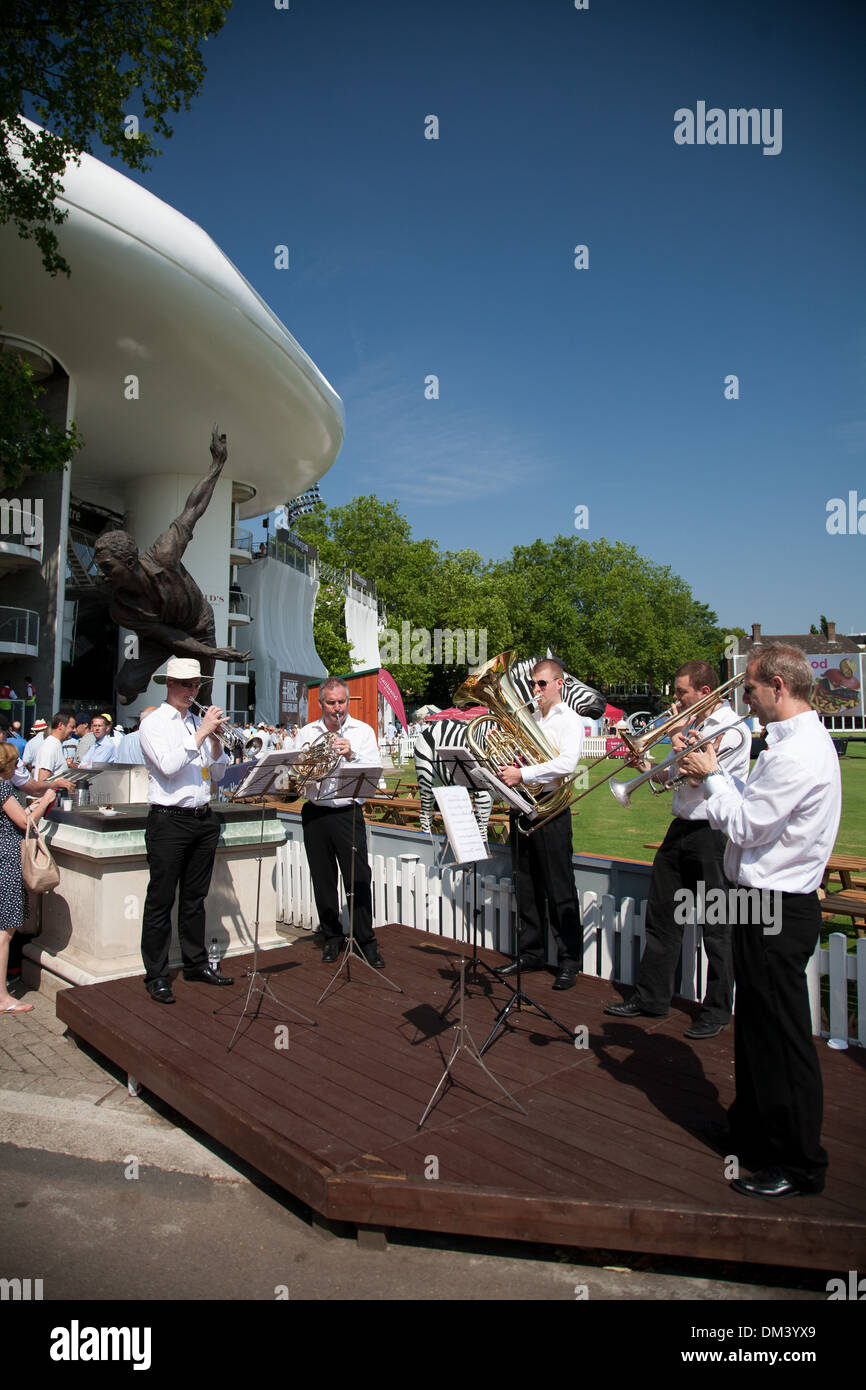 Brass Band at Lord's, 2nd Test, Ashes 2013 Stock Photo - Alamy