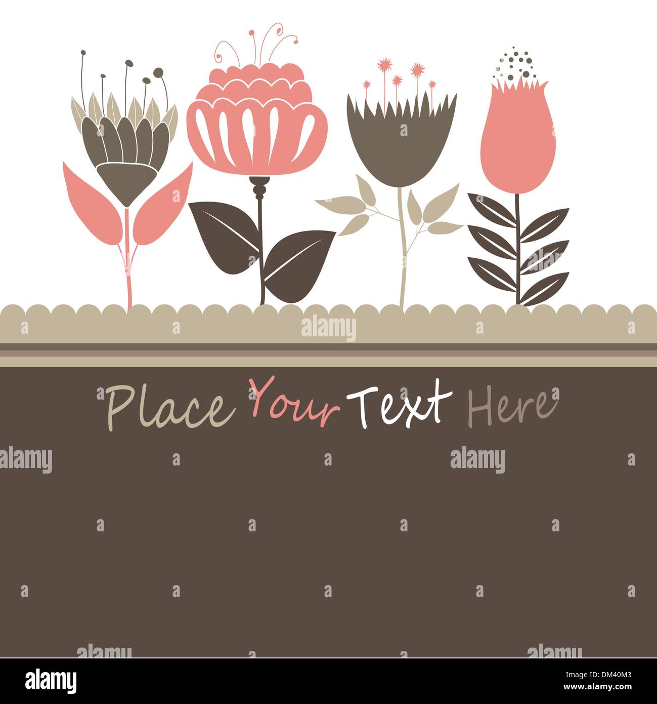Lovely Spring Design with Flowers. Vector Illustration Stock Vector ...