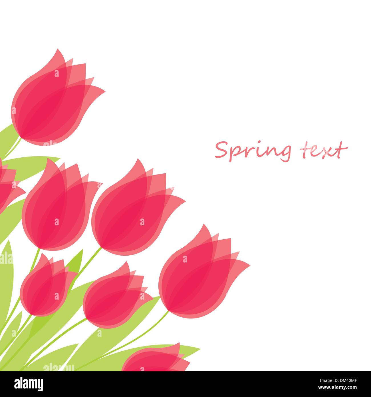 Bunch of red tulips. vector illustration Stock Vector Image & Art - Alamy
