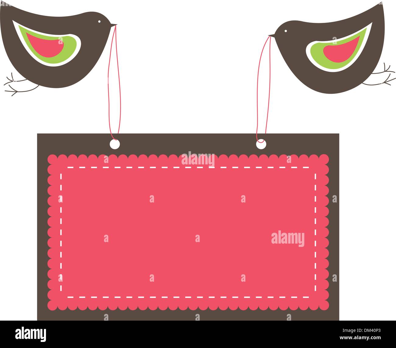 Two green birds Stock Vector Images - Alamy