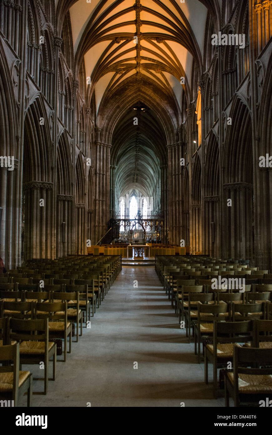 Lichfield Cathedral Nave and Altar Stock Photo - Alamy