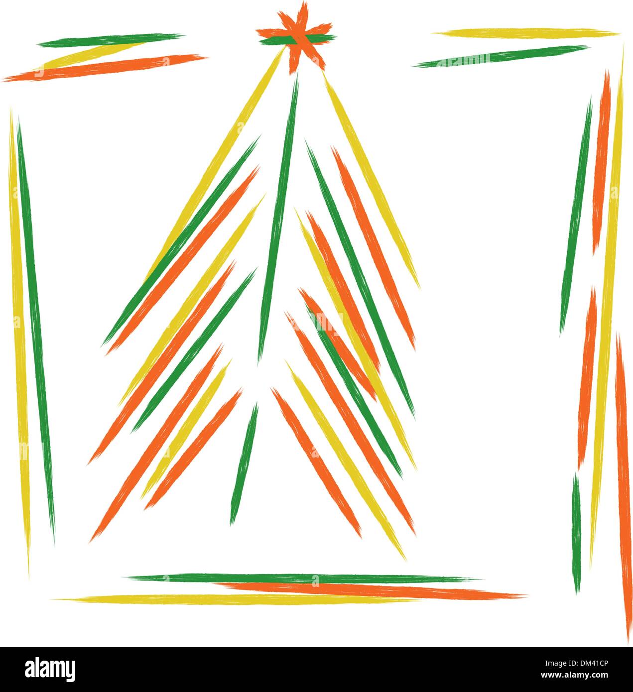 Colorful christmas tree beautiful Stock Vector Images - Alamy