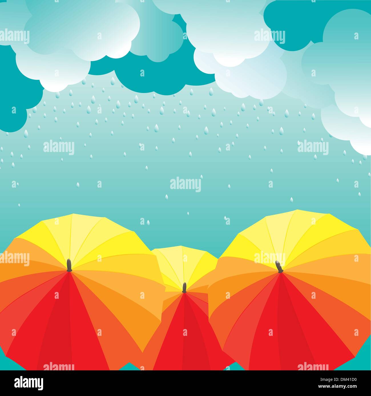 Umbrellas. Vector illustration Stock Vector Image & Art - Alamy
