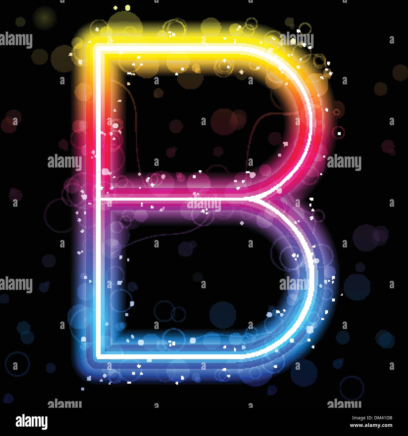 Alphabet Rainbow Lights Glitter with Sparkles Stock Vector Image & Art ...