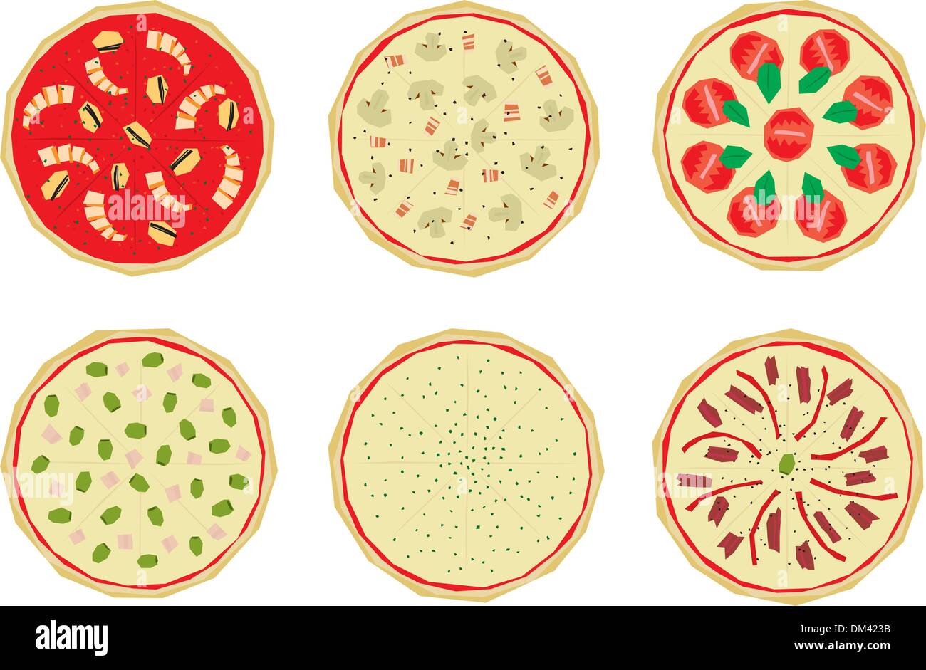 Pizza with toppings 2 Stock Vector Image & Art - Alamy