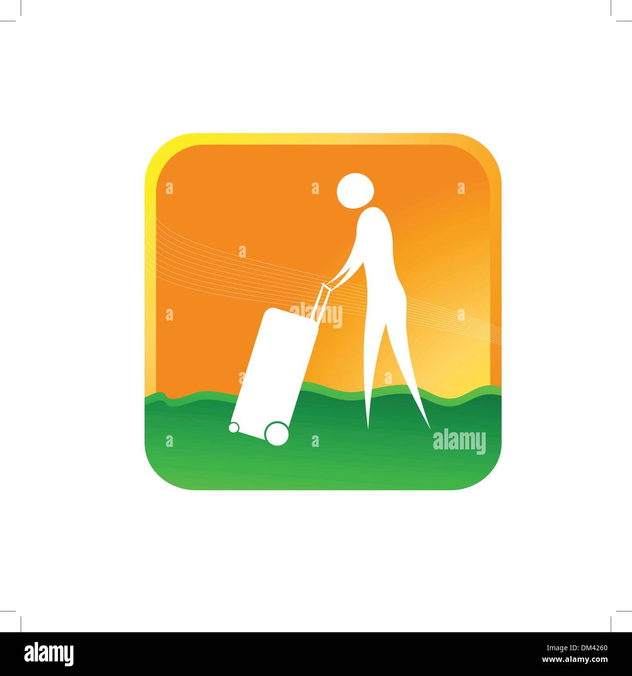 man with luggage trolley Stock Vector Image & Art - Alamy