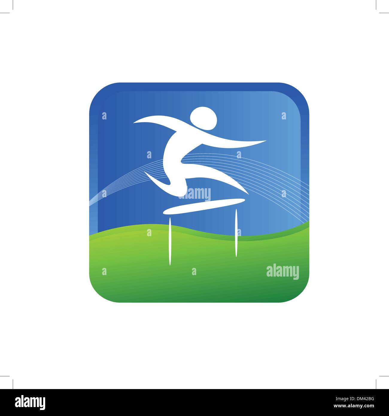 Athlete jumping success in Stock Vector Images - Alamy