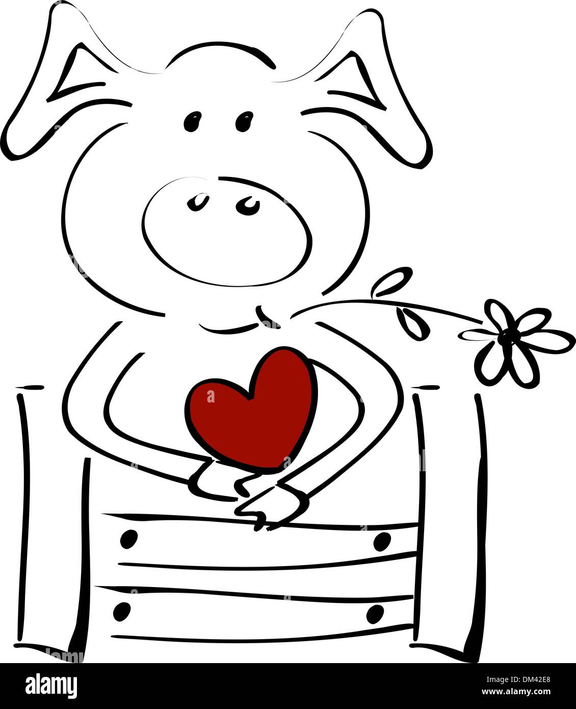 Cute cartoon pig in hi-res stock photography and images - Alamy