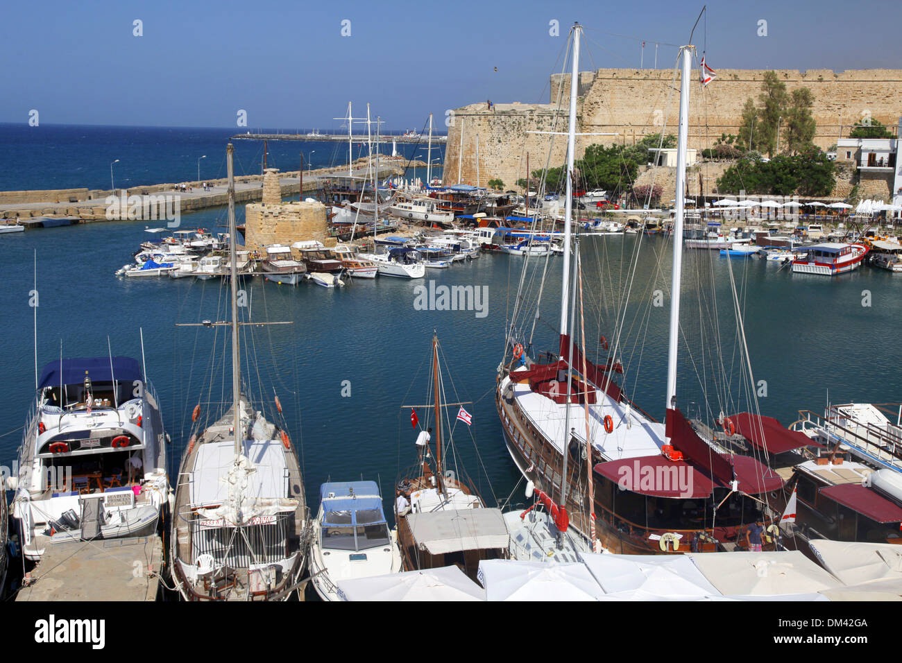 BOATS IN HARBOUR KYRENIA NORTHERN CYPRUS 25 May 2013 Stock Photo - Alamy