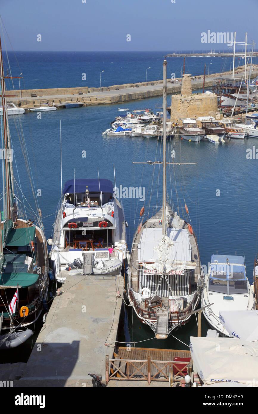 BOATS IN HARBOUR KYRENIA NORTHERN CYPRUS 25 May 2013 Stock Photo - Alamy