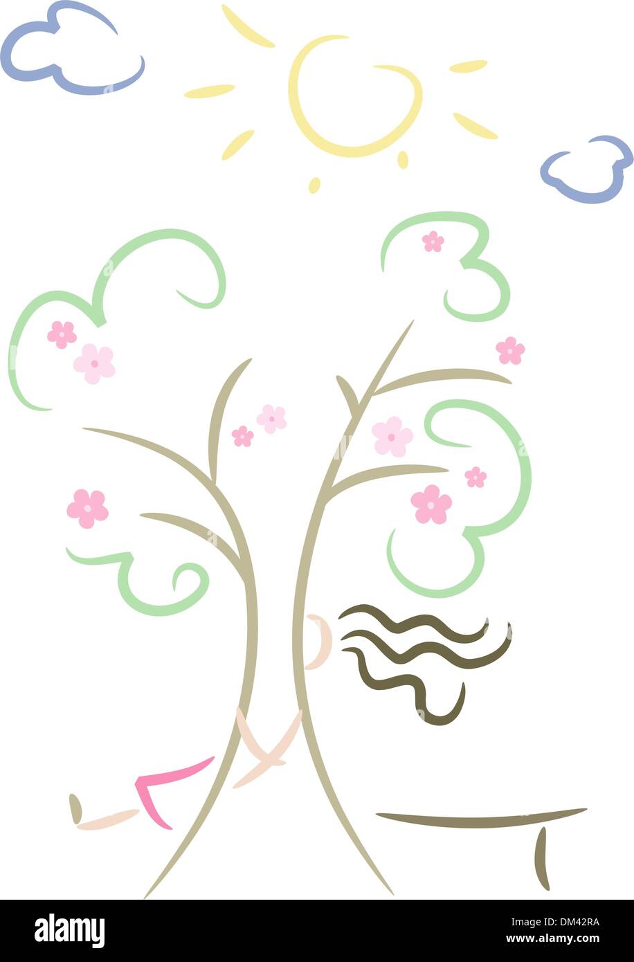 Spring in sunshine Cut Out Stock Images & Pictures - Alamy