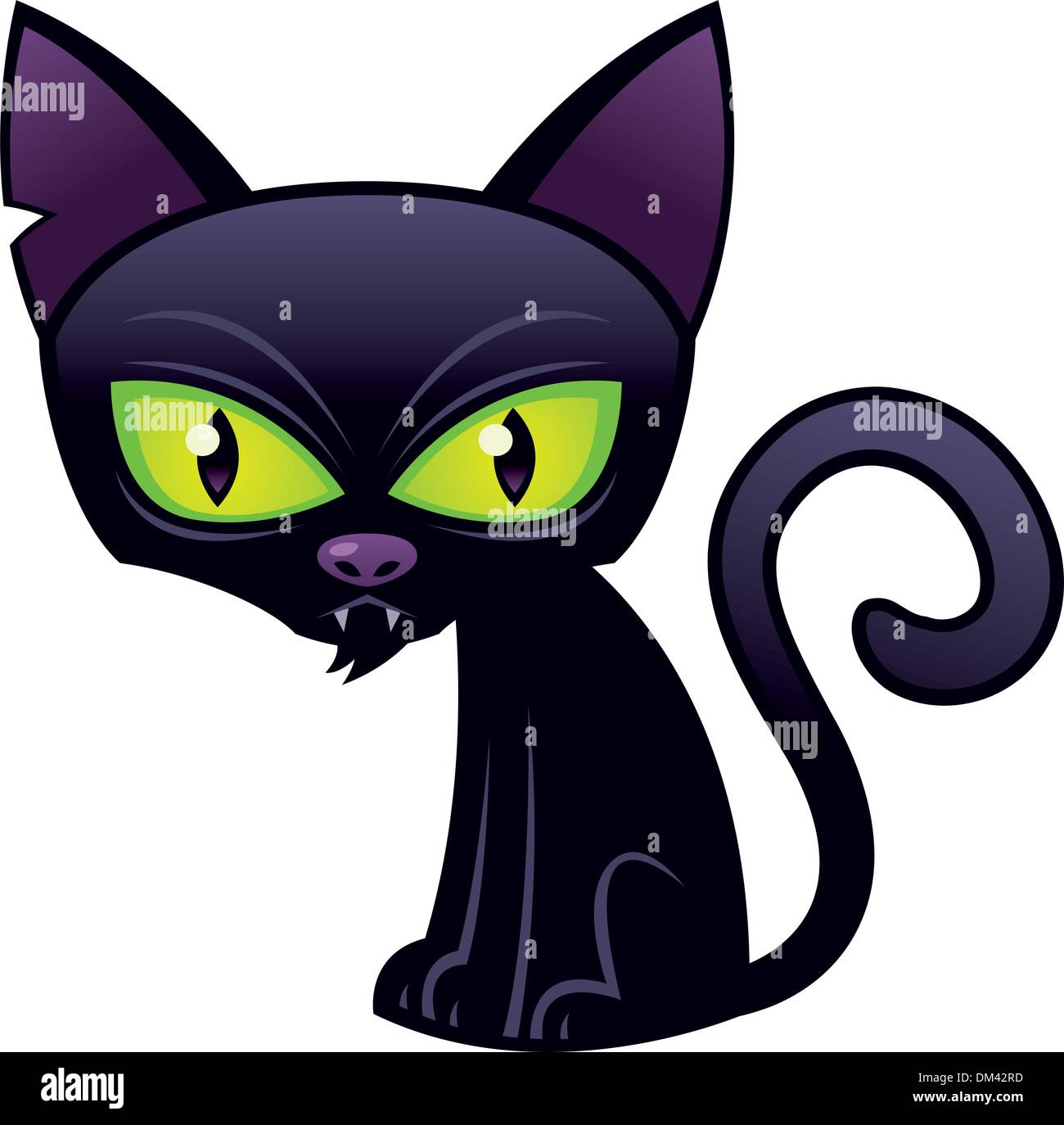 Black cat halloween Stock Vector Images - Alamy