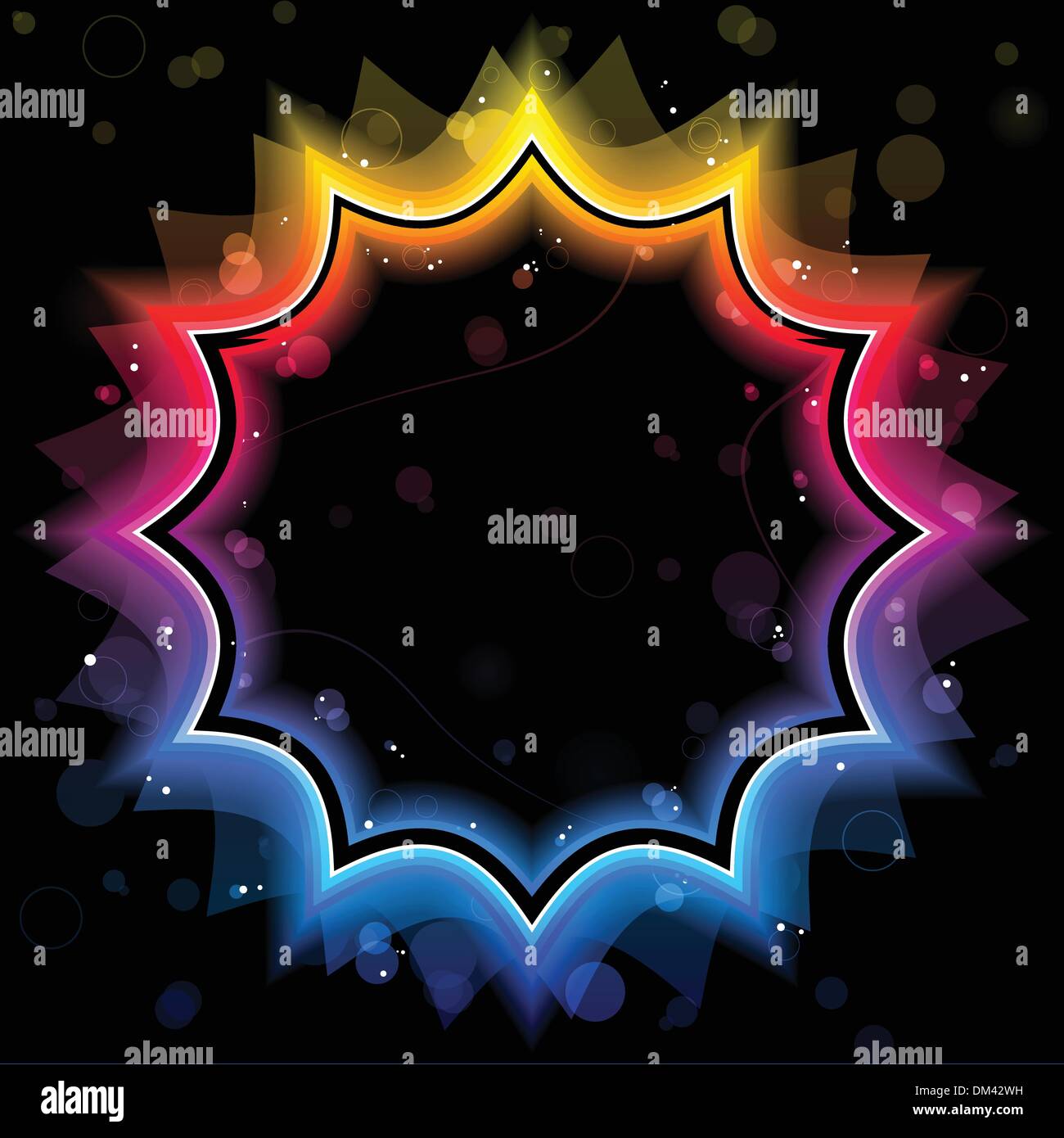 Rainbow Star Border with Sparkles and Swirls Stock Vector Image & Art ...