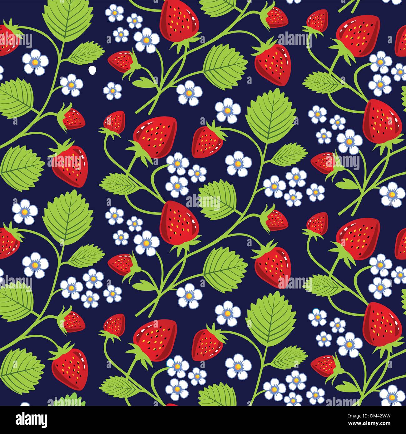 Strawberries seamless repeat pattern hi-res stock photography and ...