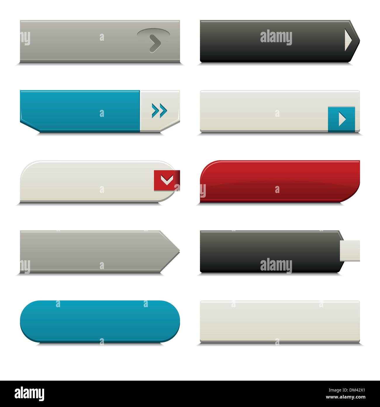 Flat Web Buttons Elements Stock Vector Image & Art - Alamy