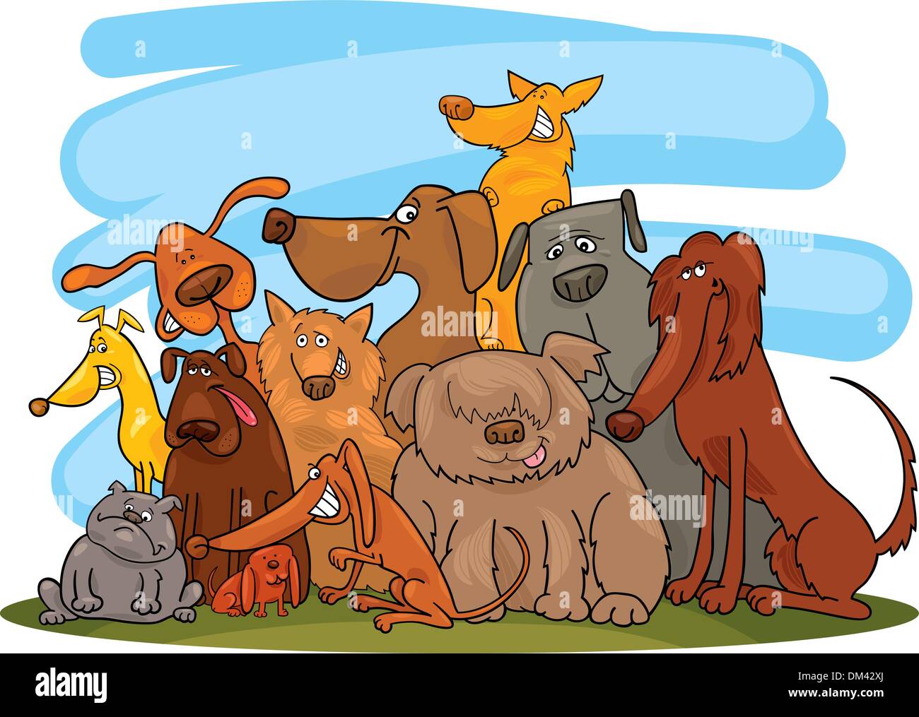group of dogs Stock Vector Image & Art - Alamy