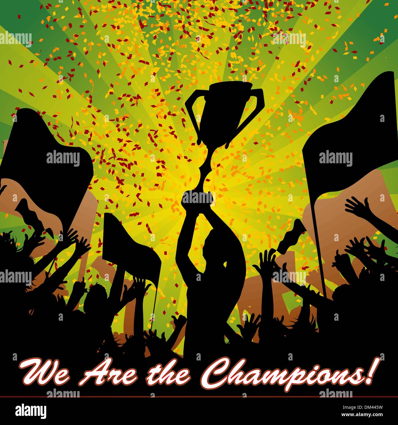 Orange crowd celebration football Stock Vector Images - Alamy