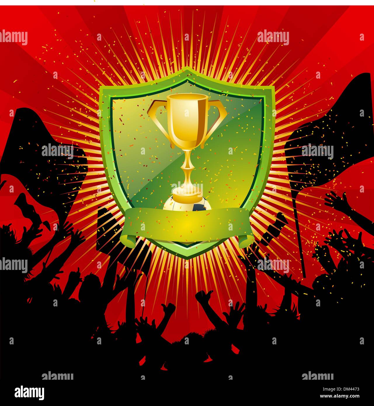 Huge Crowd Celebrating Soccer Game Stock Vector Image & Art - Alamy