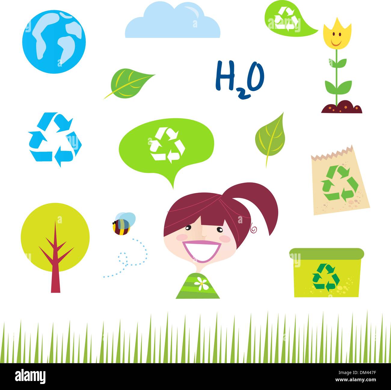 Child recycling water Stock Vector Images - Alamy
