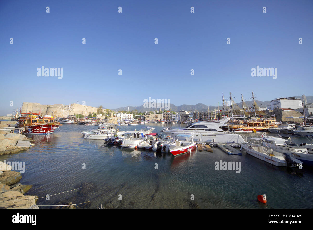 BOATS IN HARBOUR KYRENIA NORTHERN CYPRUS 25 May 2013 Stock Photo - Alamy