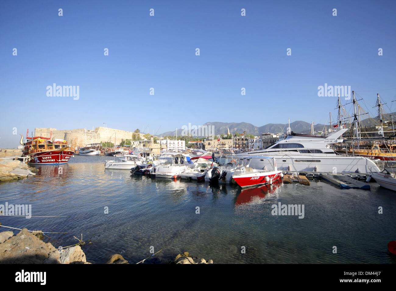 BOATS IN HARBOUR KYRENIA NORTHERN CYPRUS 25 May 2013 Stock Photo - Alamy