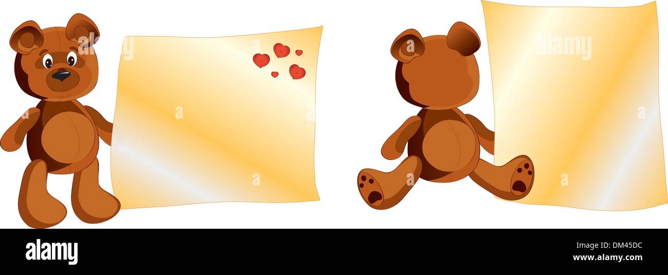 Teddy Bear whith notes Stock Vector Image & Art - Alamy