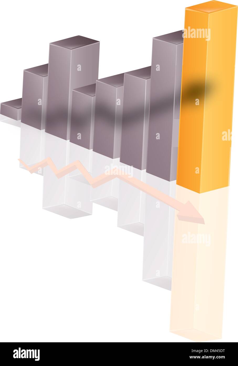 Financial chart bars arrow Stock Vector Images - Alamy