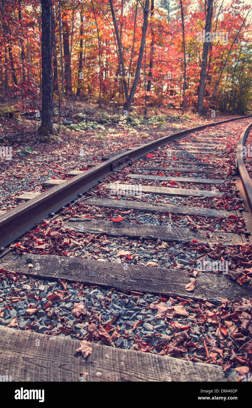 Train tracks leading line hi-res stock photography and images - Alamy