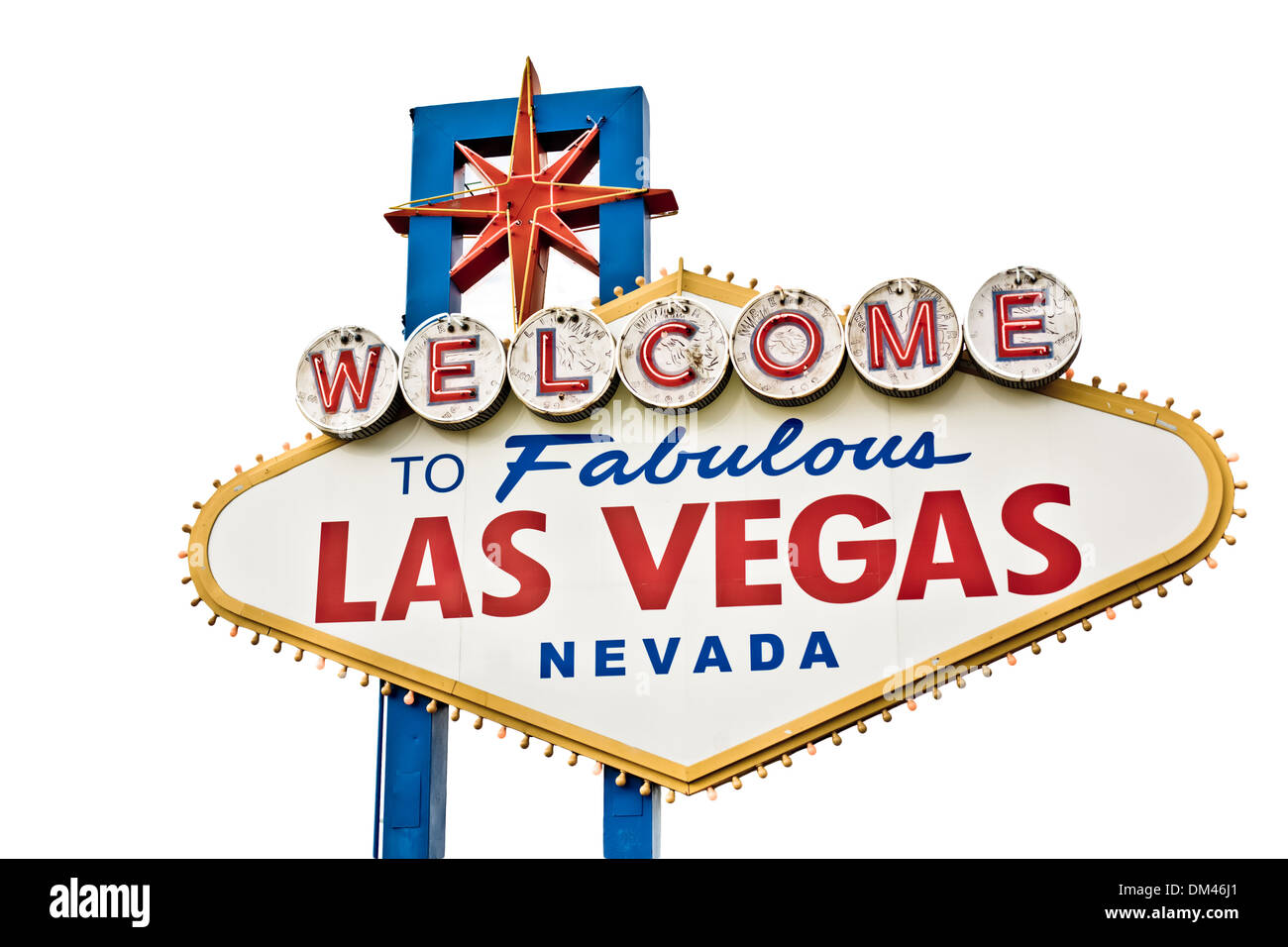 A view of the original Las Vegas Welcome sign Stock Photo - Alamy
