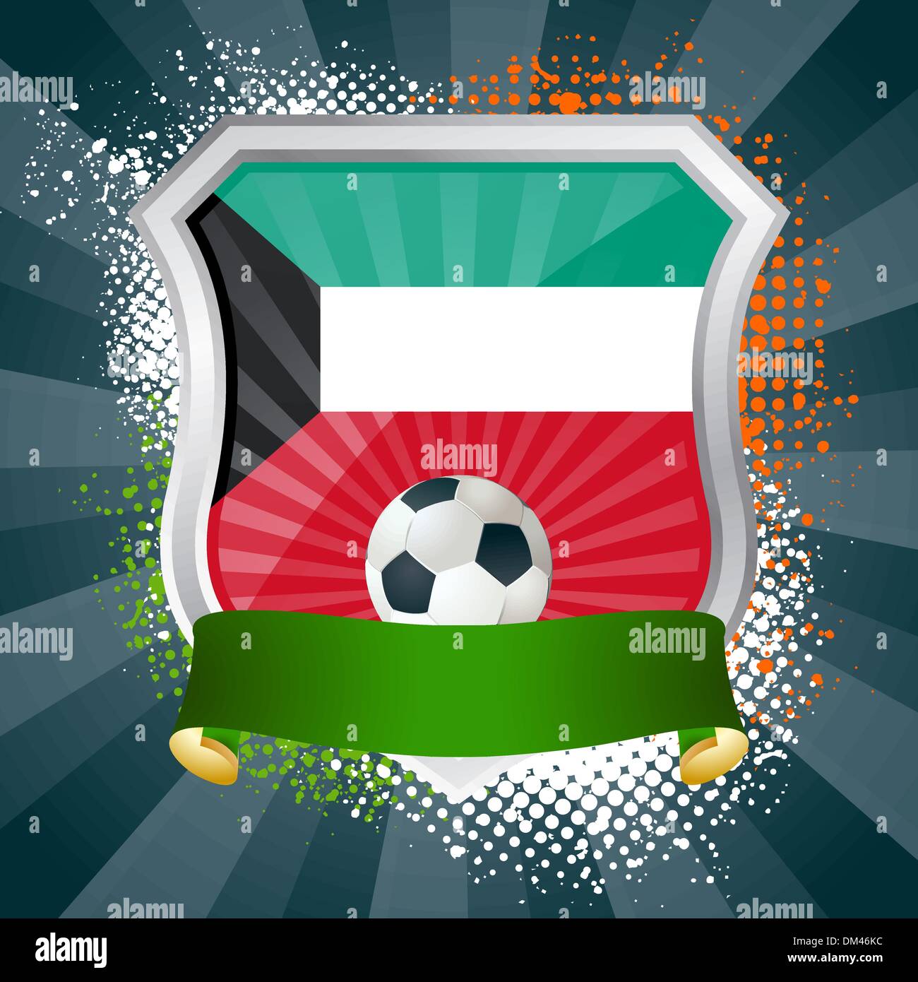 Shield with flag of Kuwait Stock Vector Image & Art - Alamy