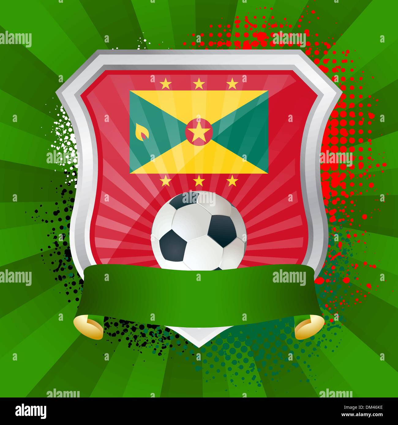 Shield with flag of Grenada Stock Vector Image & Art - Alamy