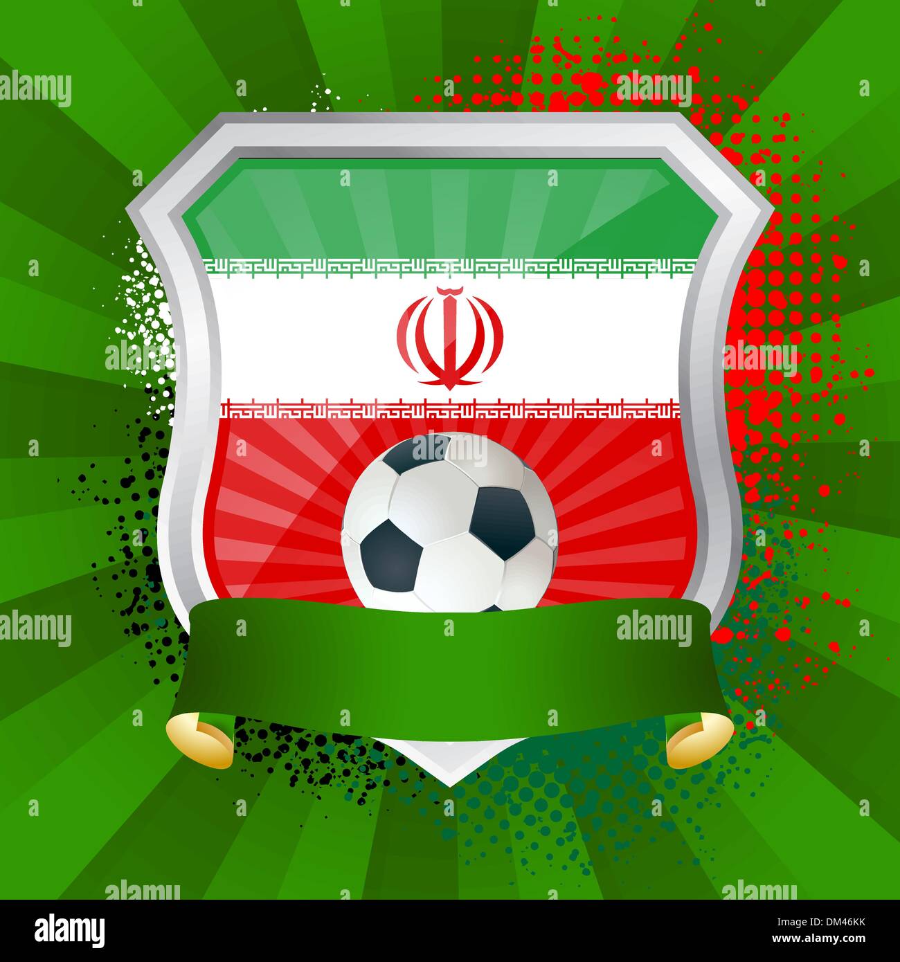 Shield with flag of Iran Stock Vector Image & Art - Alamy