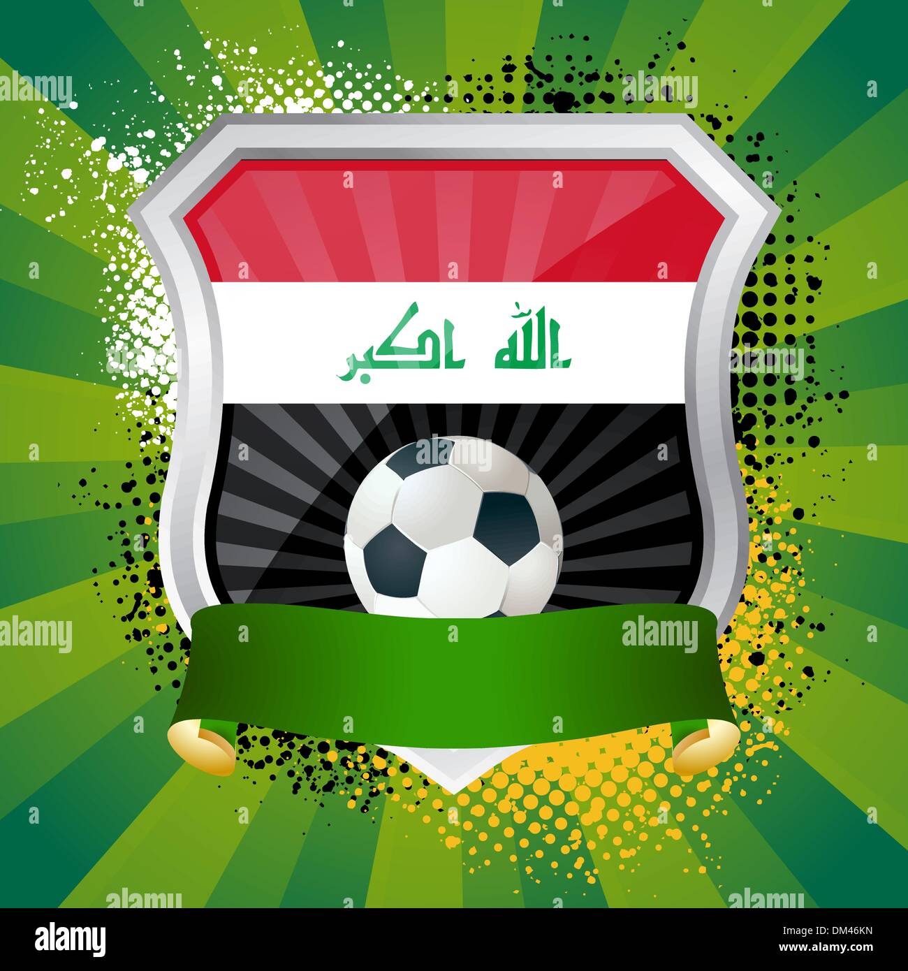 Shield with flag of Iraq Stock Vector Image & Art - Alamy