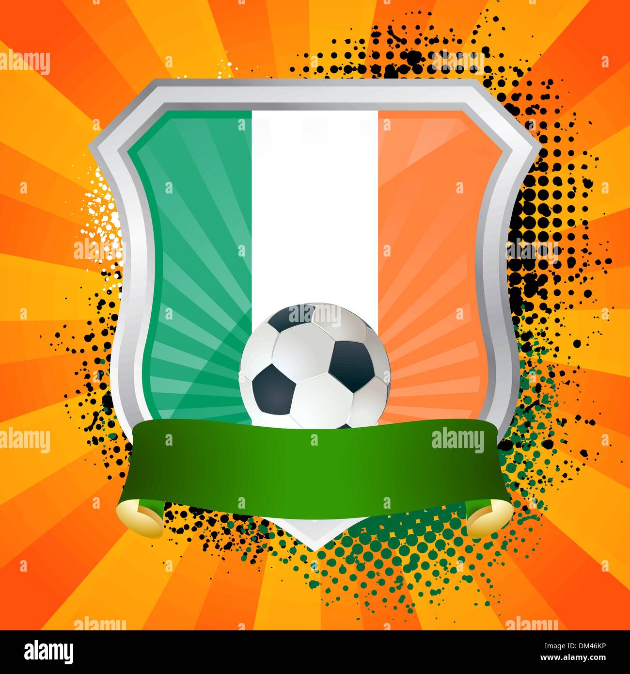 Shield with flag of Ireland Stock Vector Image & Art - Alamy