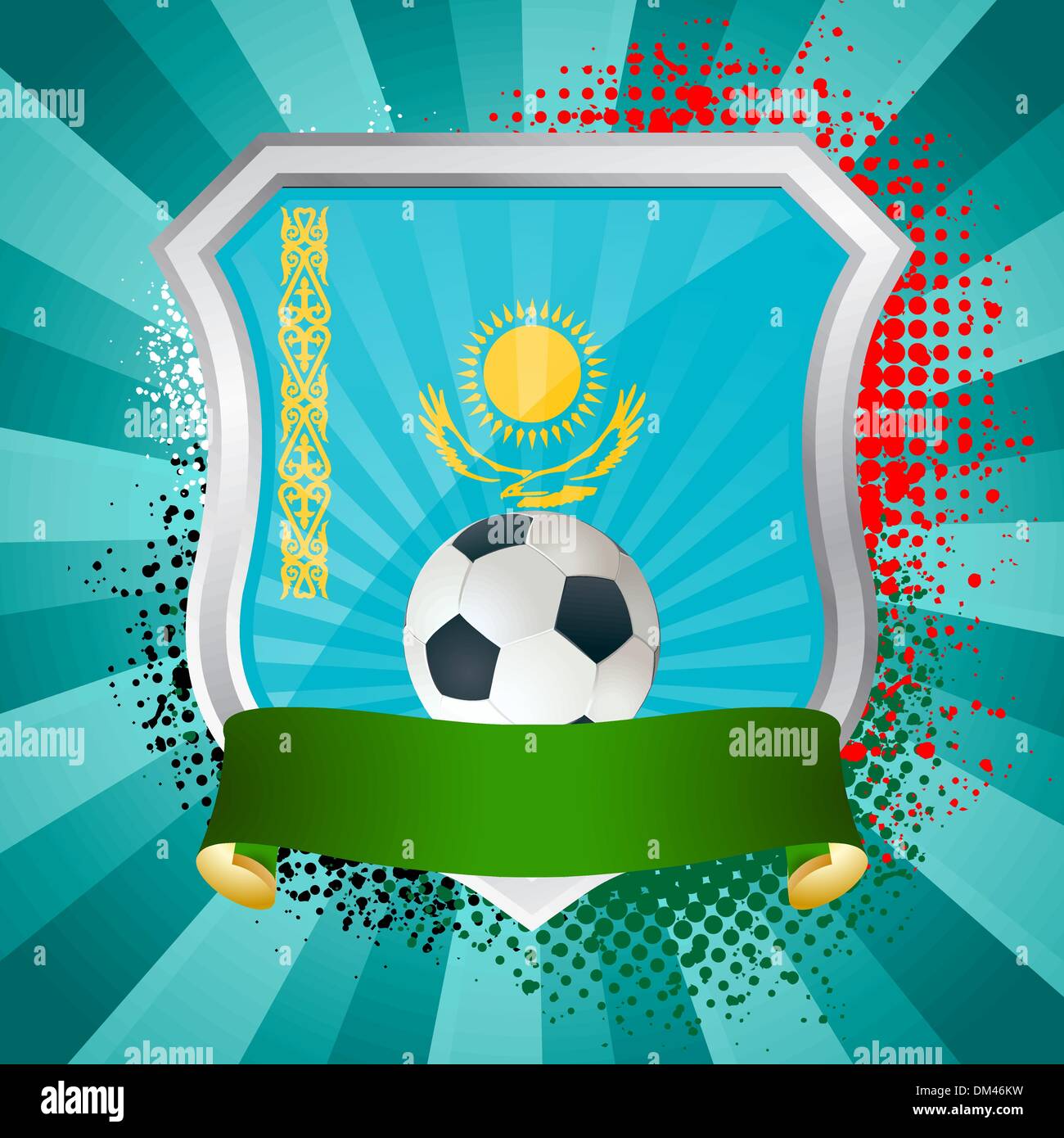 National flag kazakhstan concept Stock Vector Images - Alamy