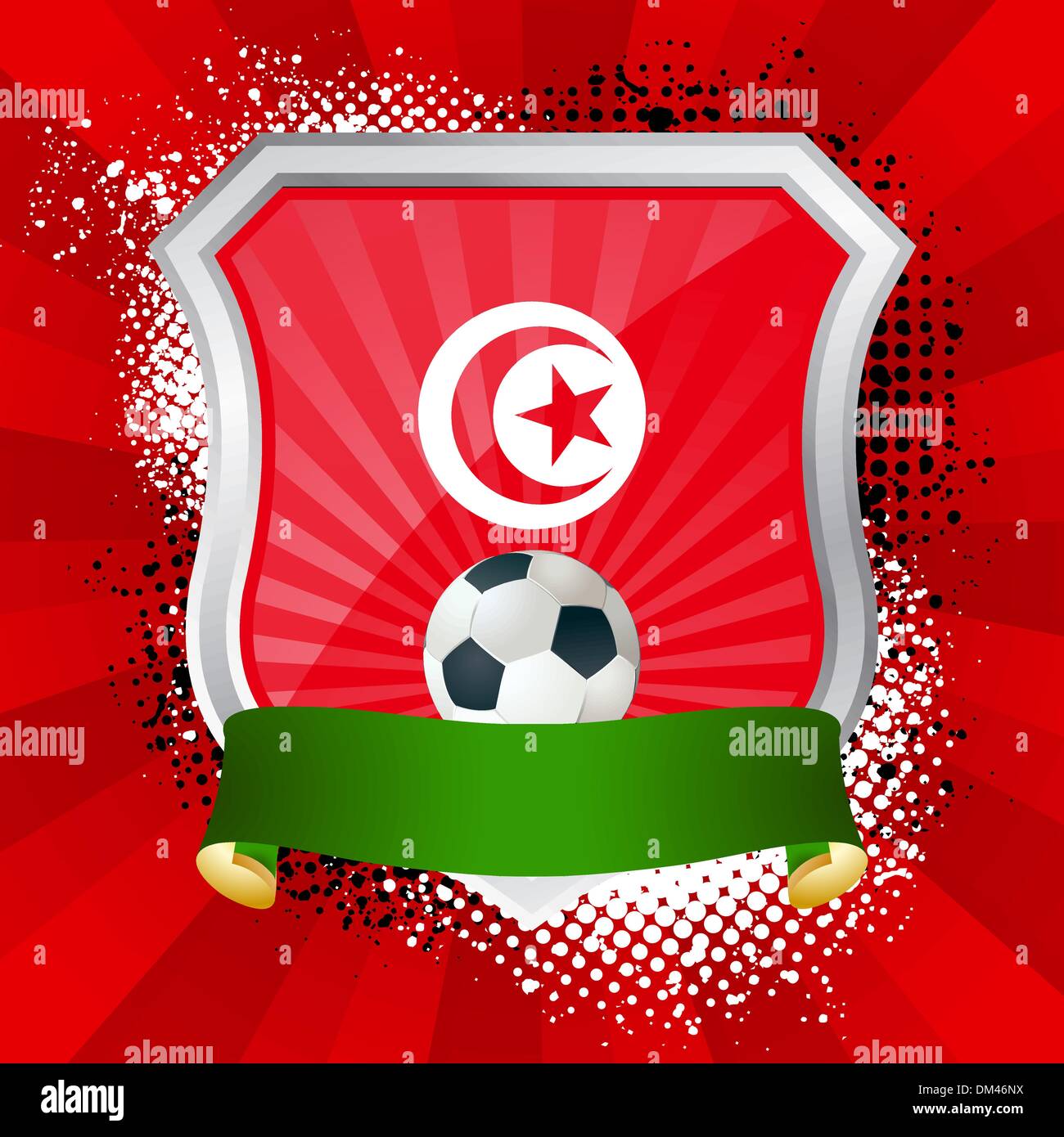 Football tunisia flag Stock Vector Images - Alamy