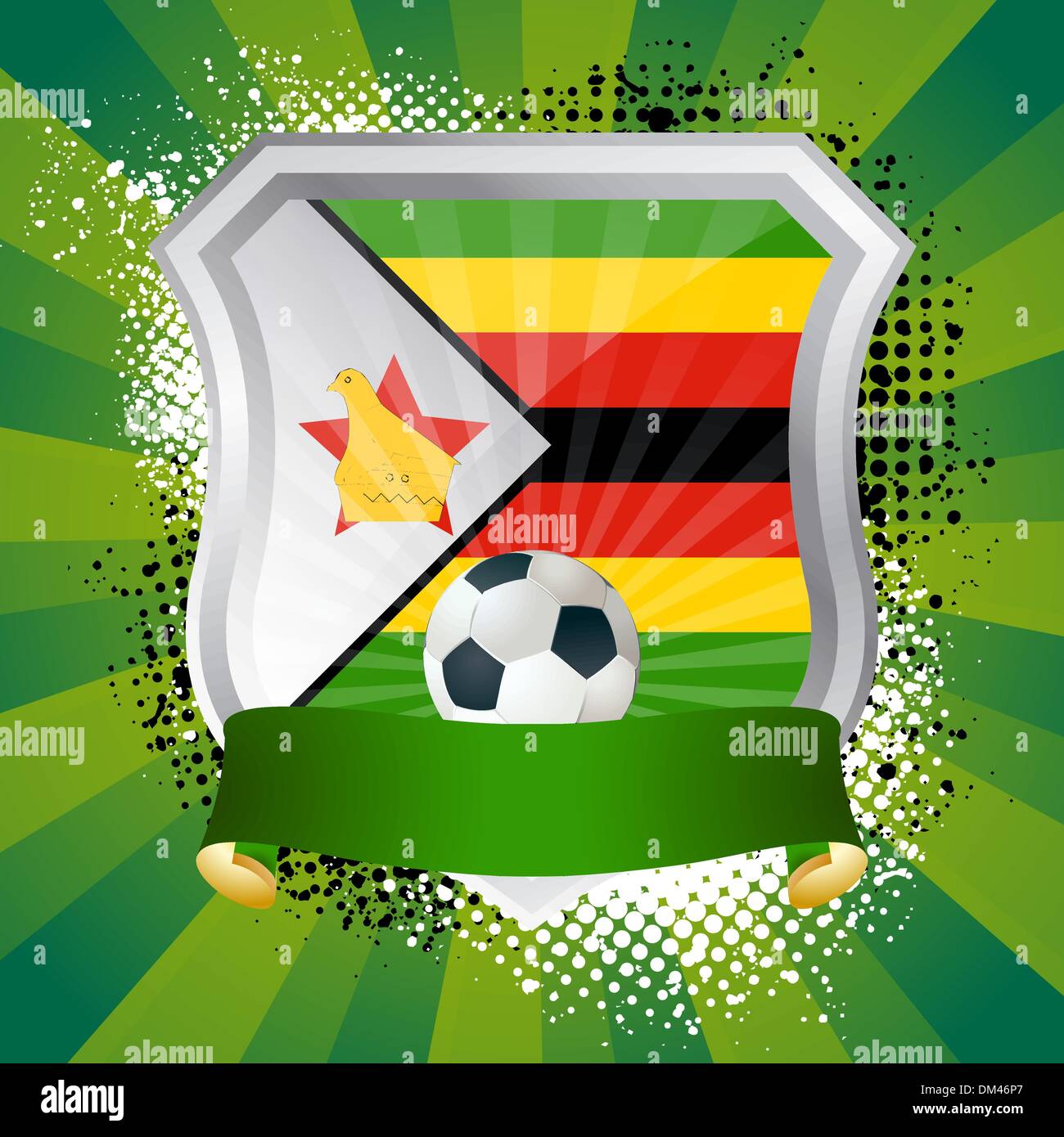 Shield with flag of Zimbabwe Stock Vector Image & Art - Alamy