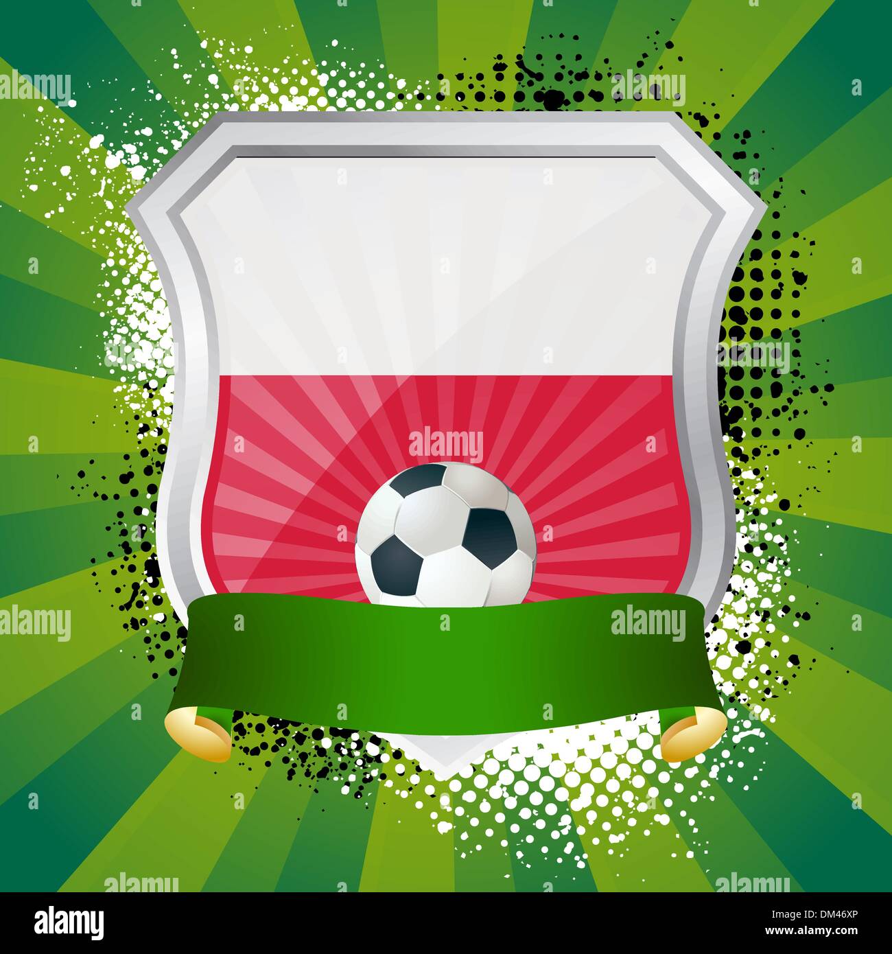 Poland flag football image Stock Vector Images - Alamy