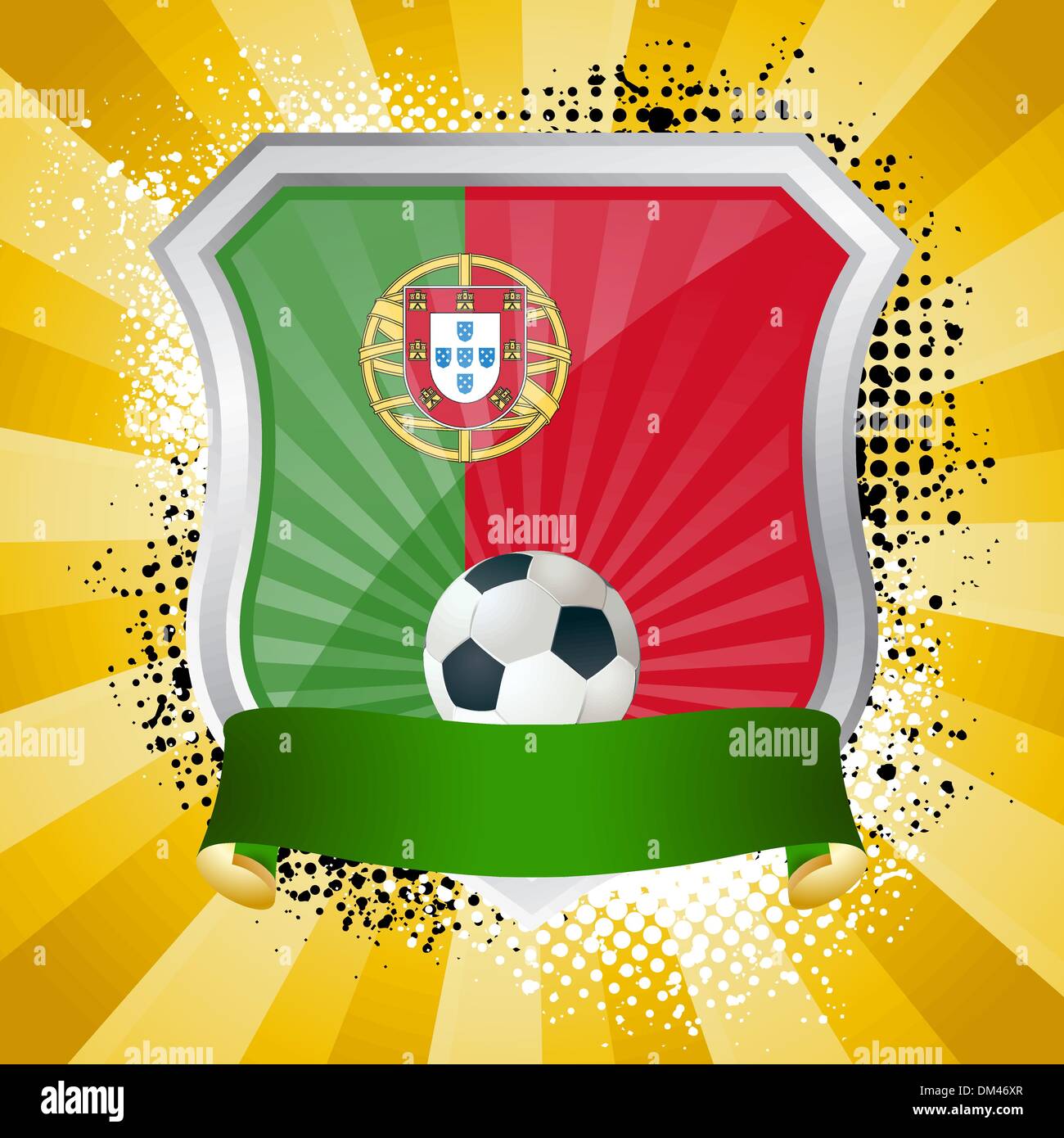 Shield with flag of Portugal Stock Vector Image & Art - Alamy