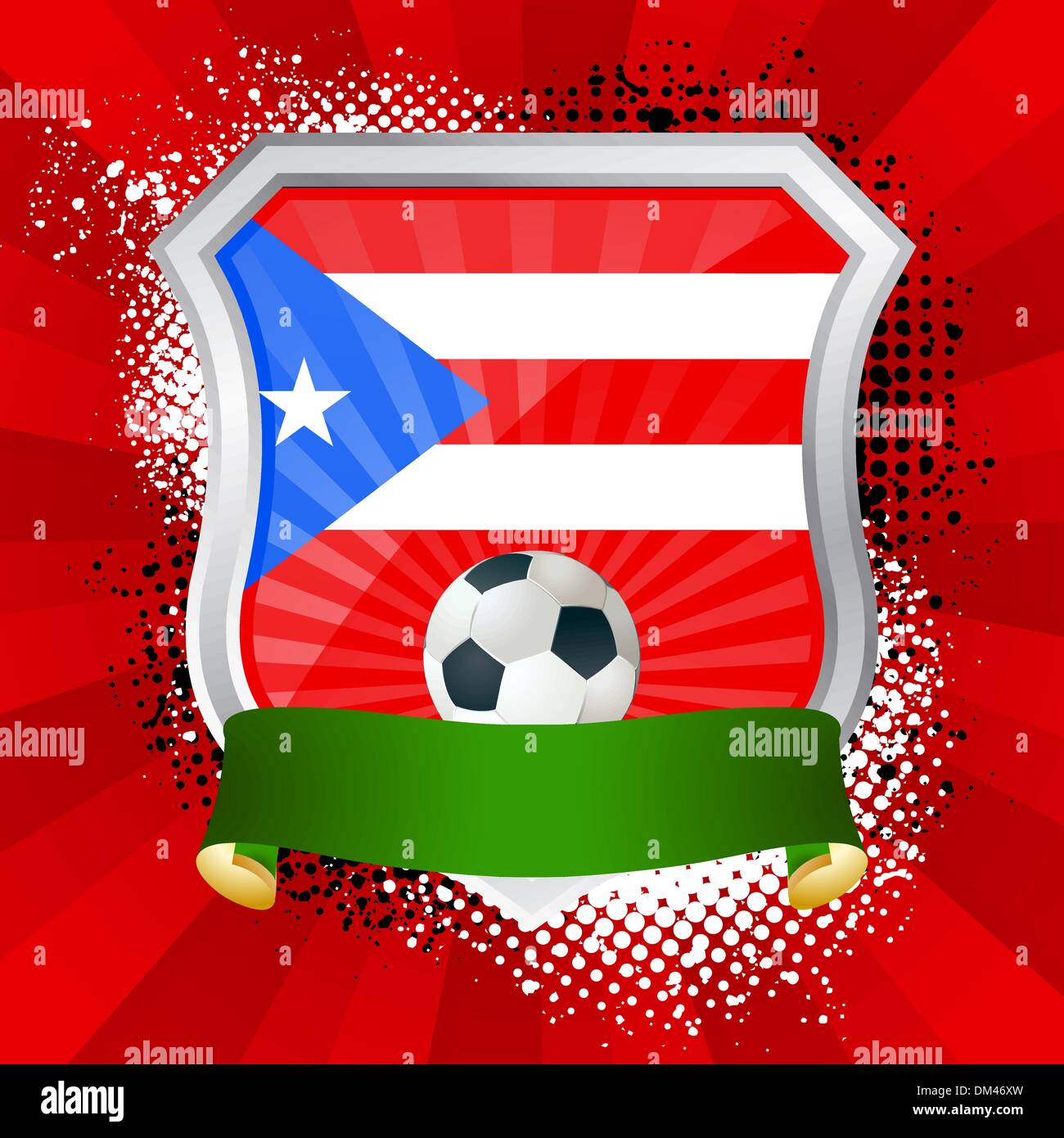 Shield with flag of Puerto Rico Stock Vector Image & Art - Alamy