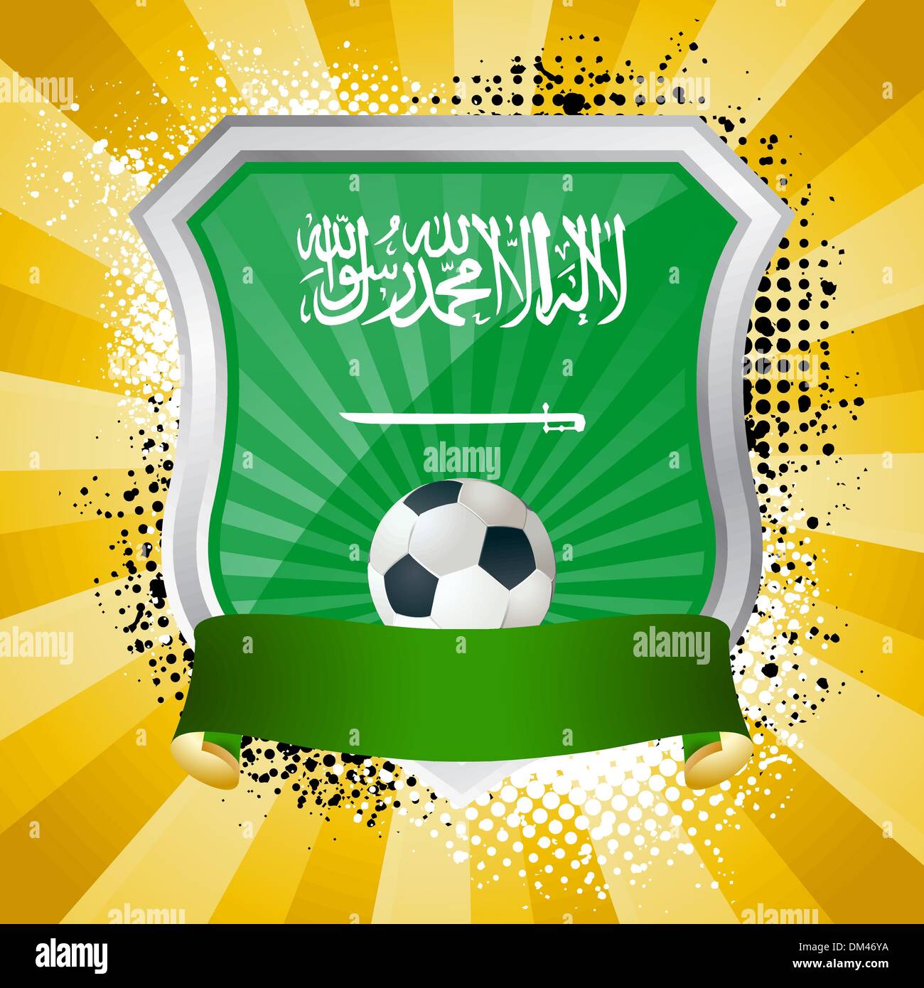 Shield with flag of Saudi Arabi Stock Vector Image & Art - Alamy