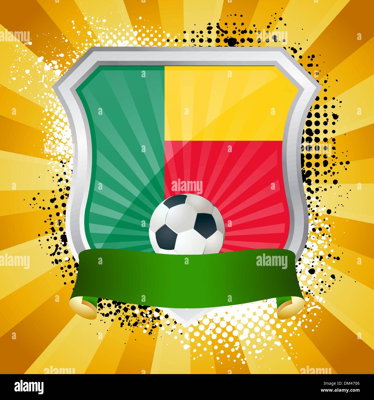 Shield with flag of Benin Stock Vector Image & Art - Alamy
