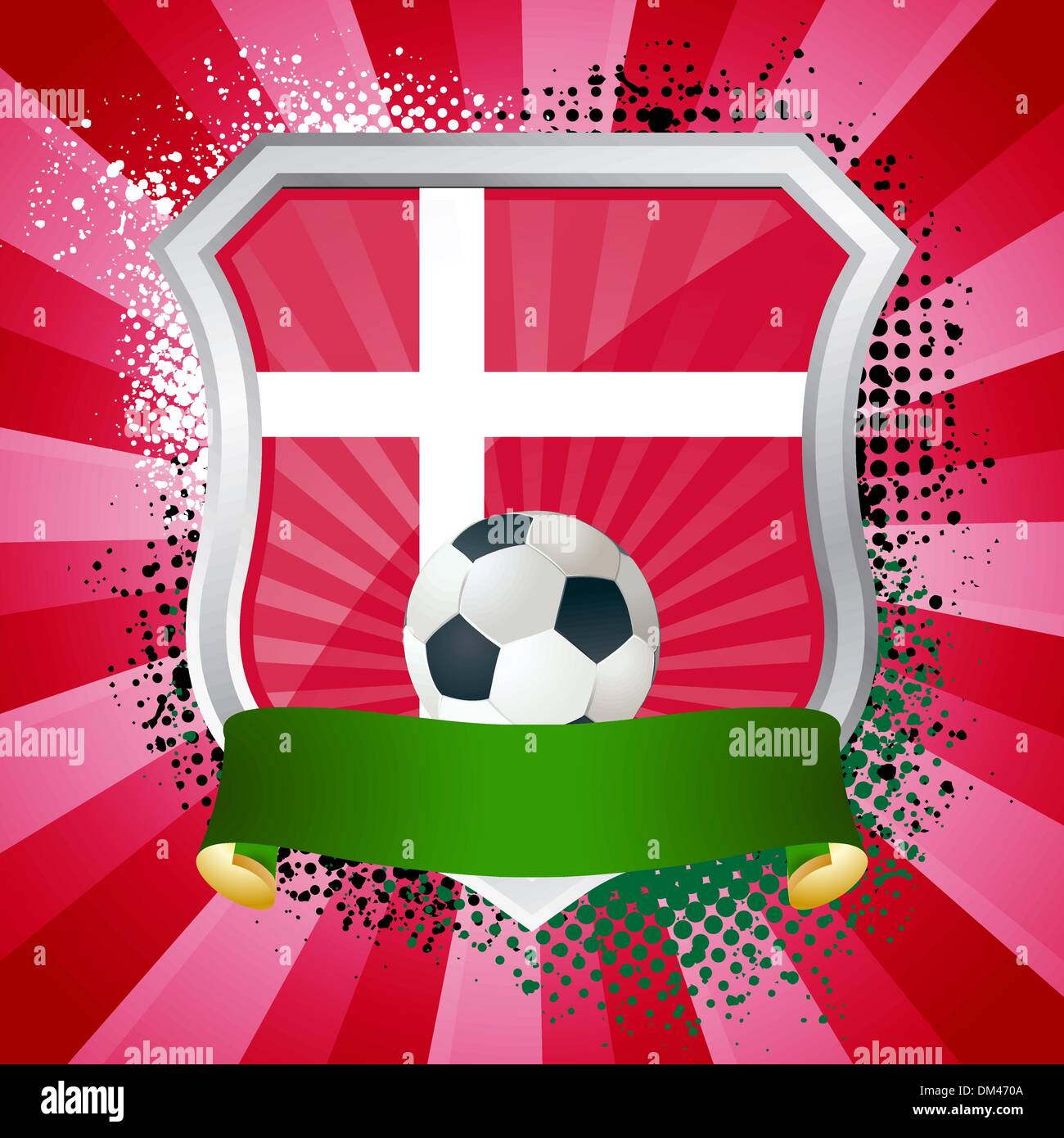 Denmark flag soccer ball Stock Vector Images - Alamy