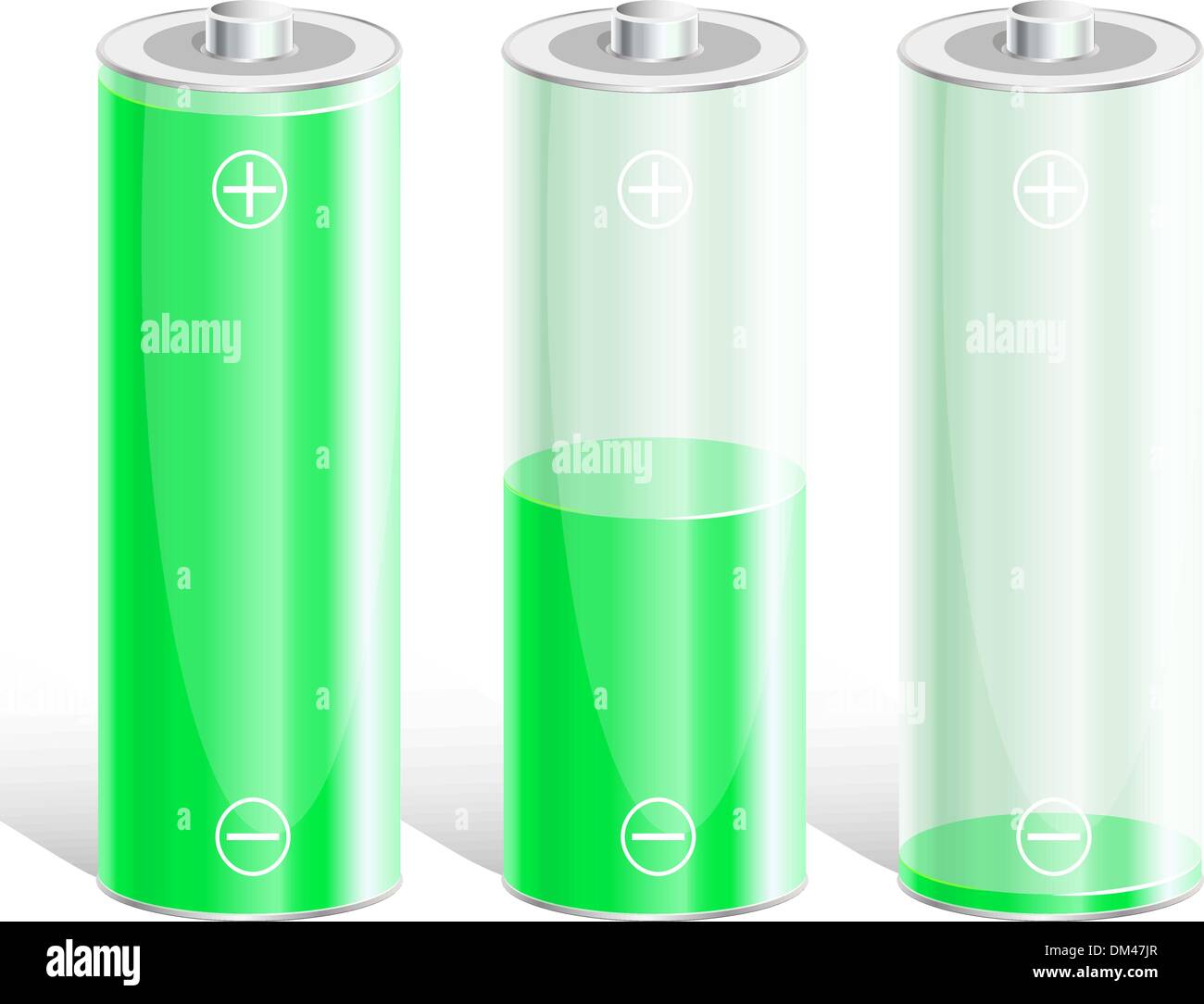 Half full battery Stock Vector Images - Alamy