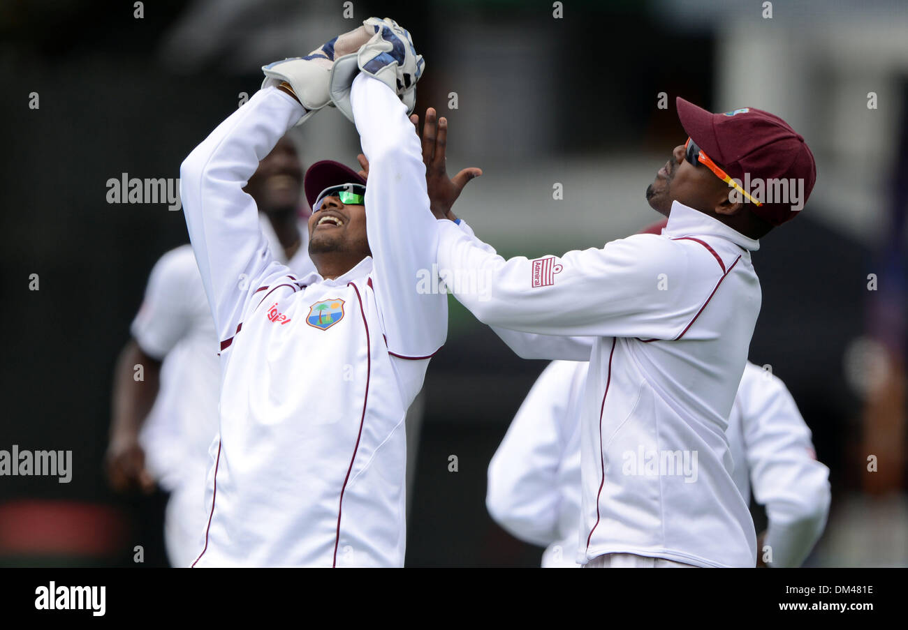 Wellington, New Zealand. 11th Dec, 2013. Denesh Ramdin and Darren Bravo ...