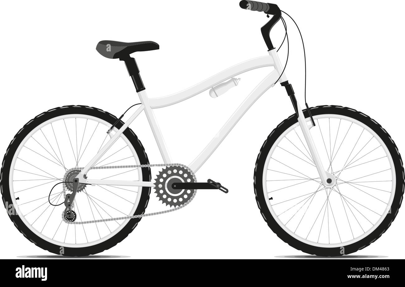 Bike on white vector hi-res stock photography and images - Alamy
