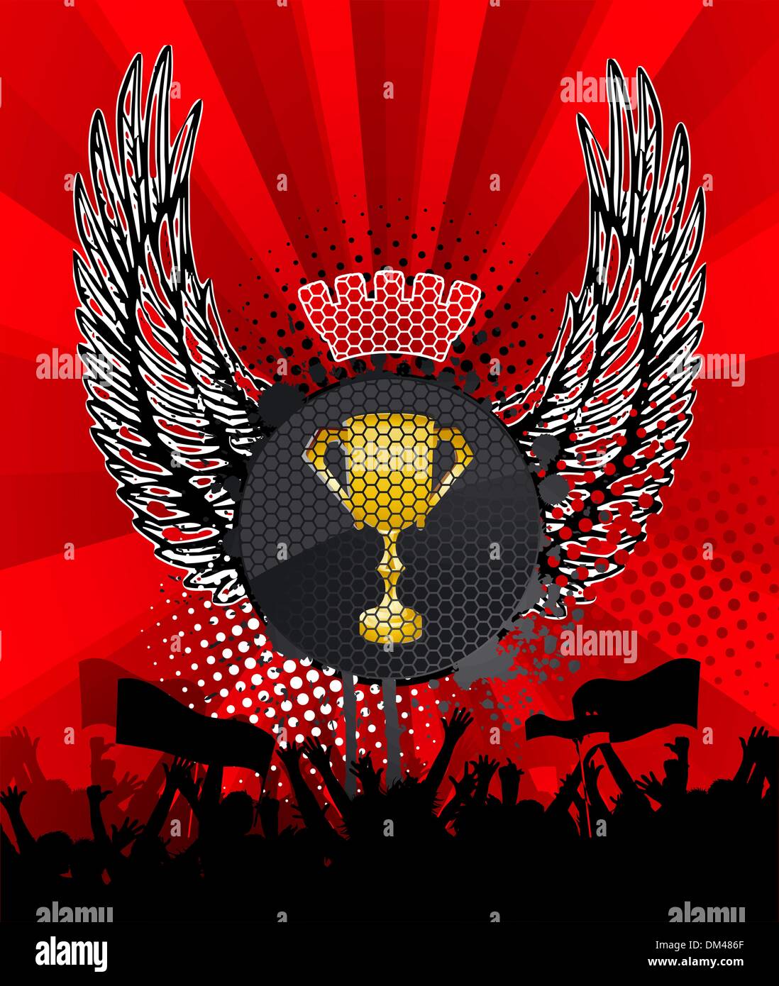 Crowd people background football Stock Vector Images - Alamy