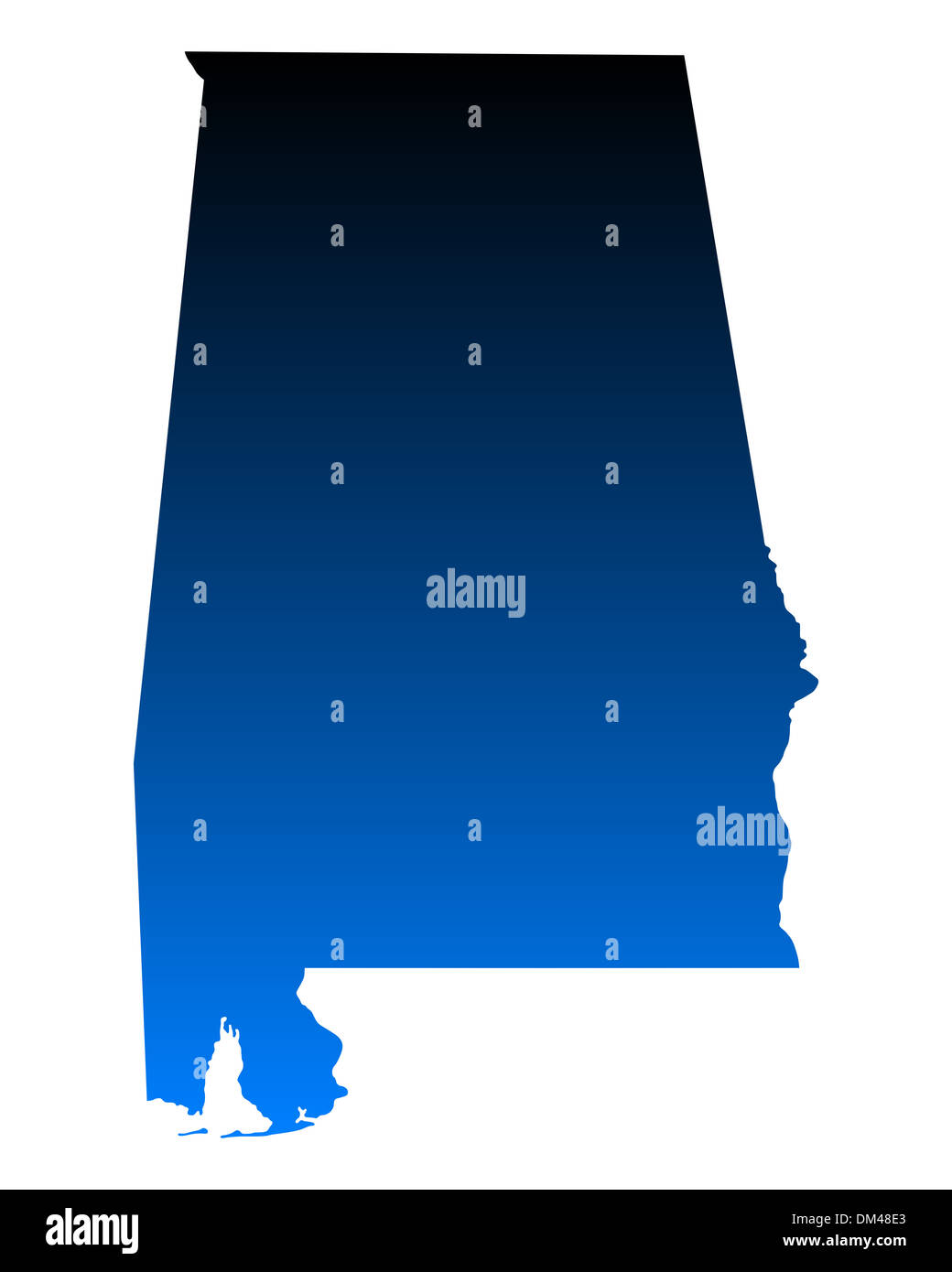 Map of Alabama Stock Photo - Alamy